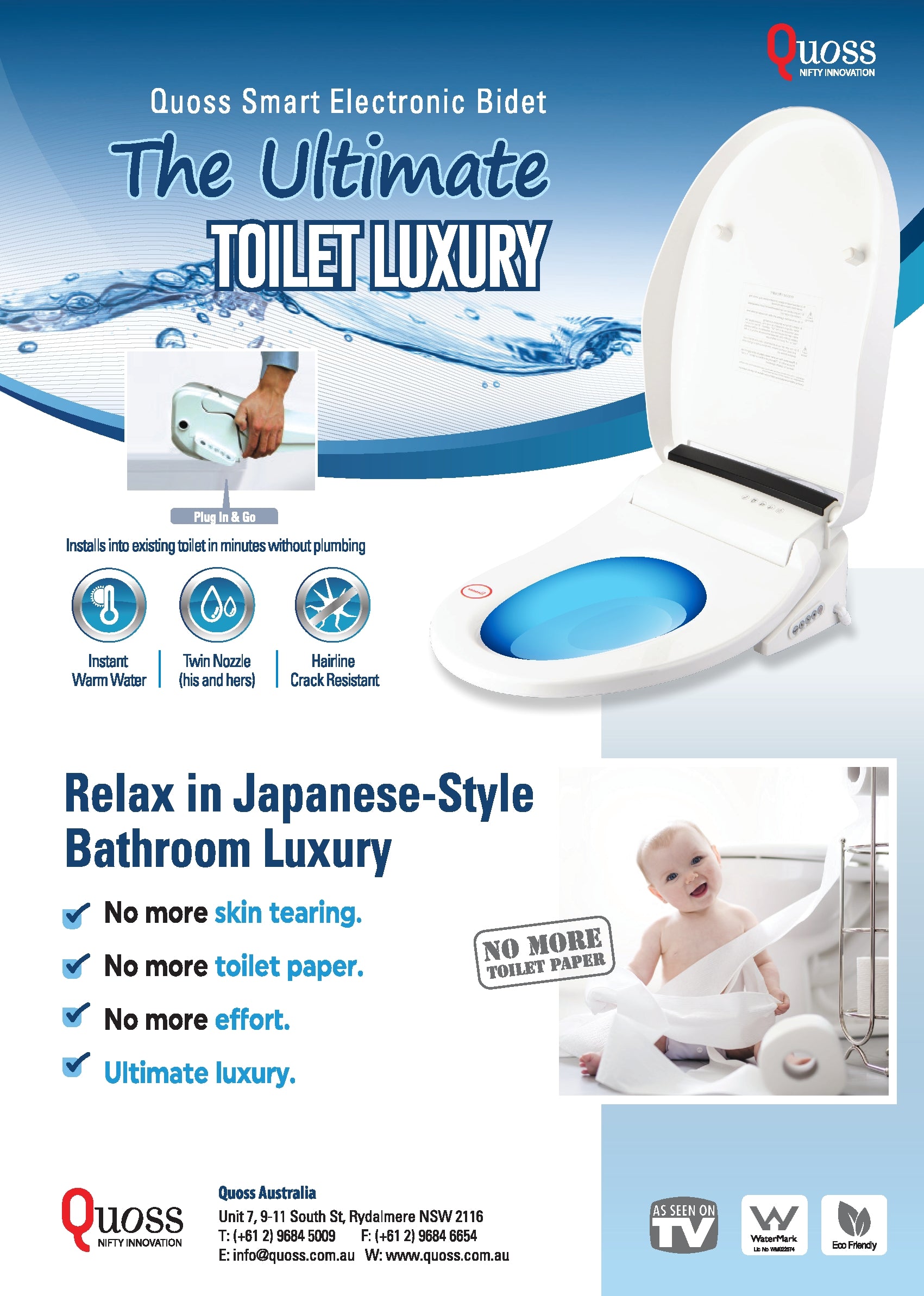 Quoss Smart Electronic Bidet | Cheryn