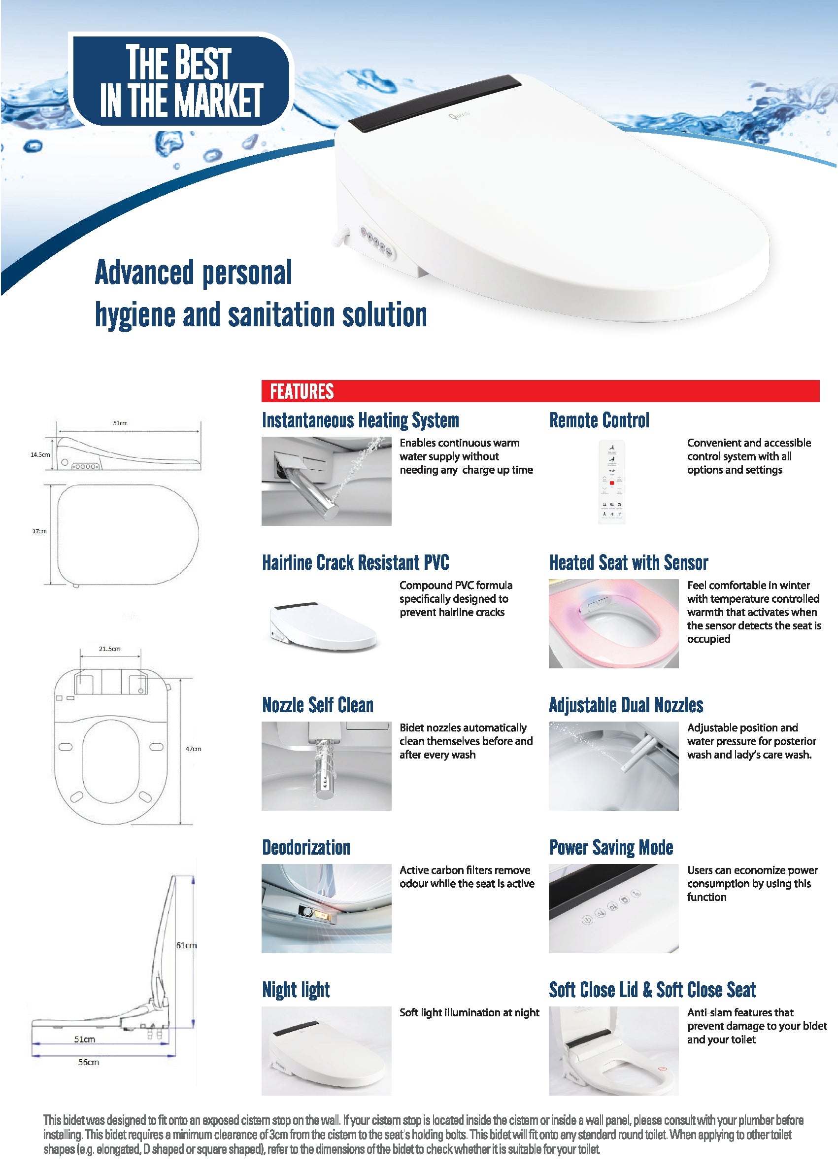 Quoss Smart Electronic Bidet | Cheryn